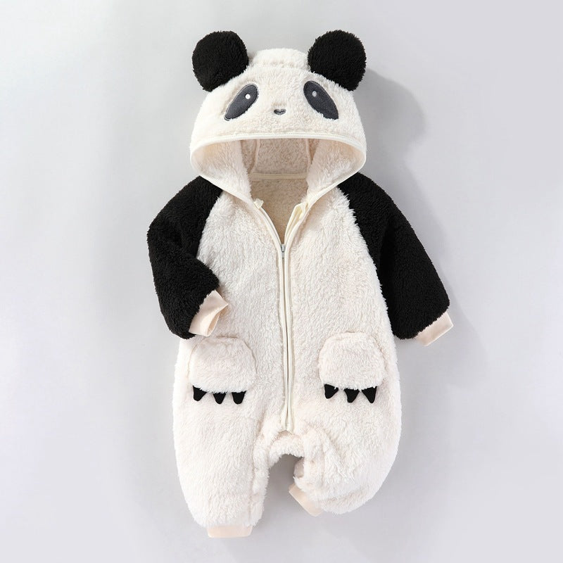 Winter Plush Animal Insulation Cotton-padded baby rompers – MomYom