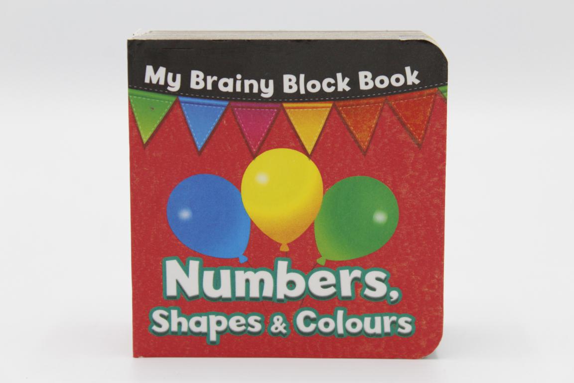 My Brainy Block Numbers, Shapes & Colours Board Book – MomYom